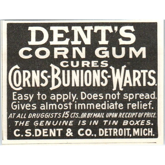 None | Other | Cs Dents Corn Gum Detroit Mi C95 Original Magazine ...
